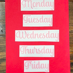 Days of the Week Label Set, Days of the Week Stickers, Home ...