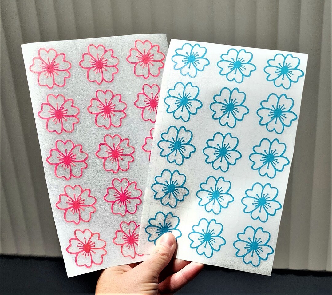 Vinyl Flower Decal Sheet, Flower Decal, Flower Tumbler Sticker, Flower ...