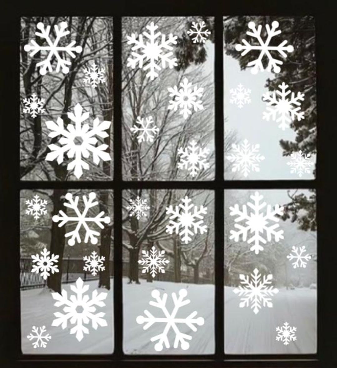 Snowflake Vinyl Decals, Snowflake Window Stickers, Christmas Vinyl ...