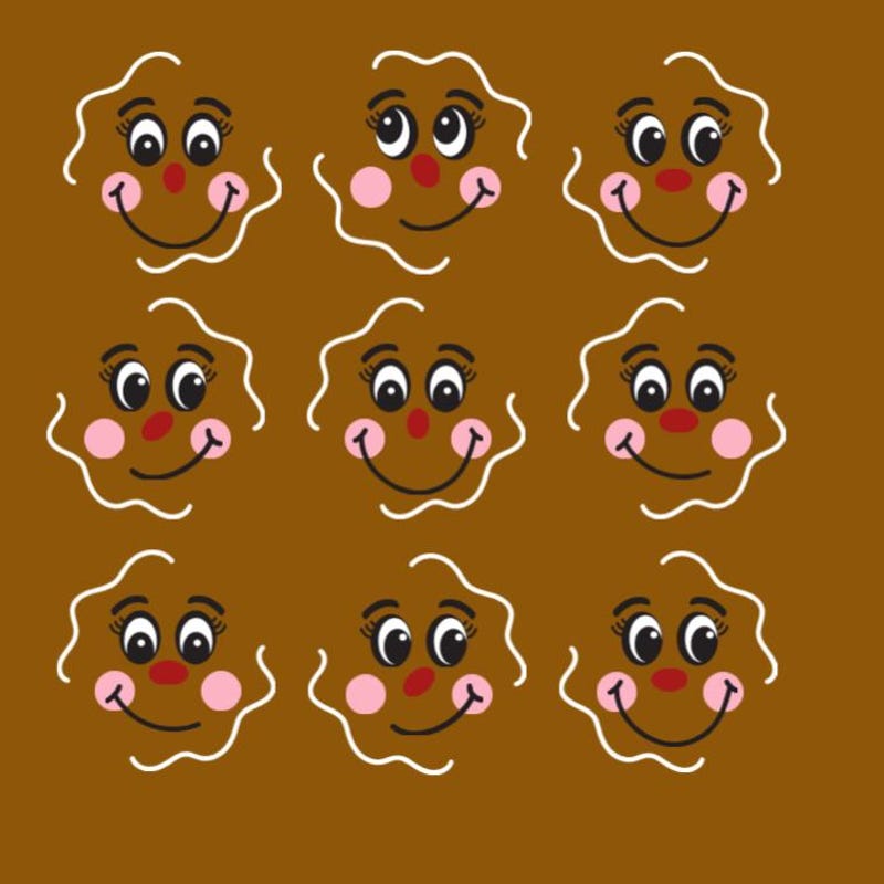 Gingerbread Face - Etsy