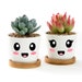 Kawaii Face Vinyl Decals, Cute Waterproof Stickers (set of 8) - Etsy