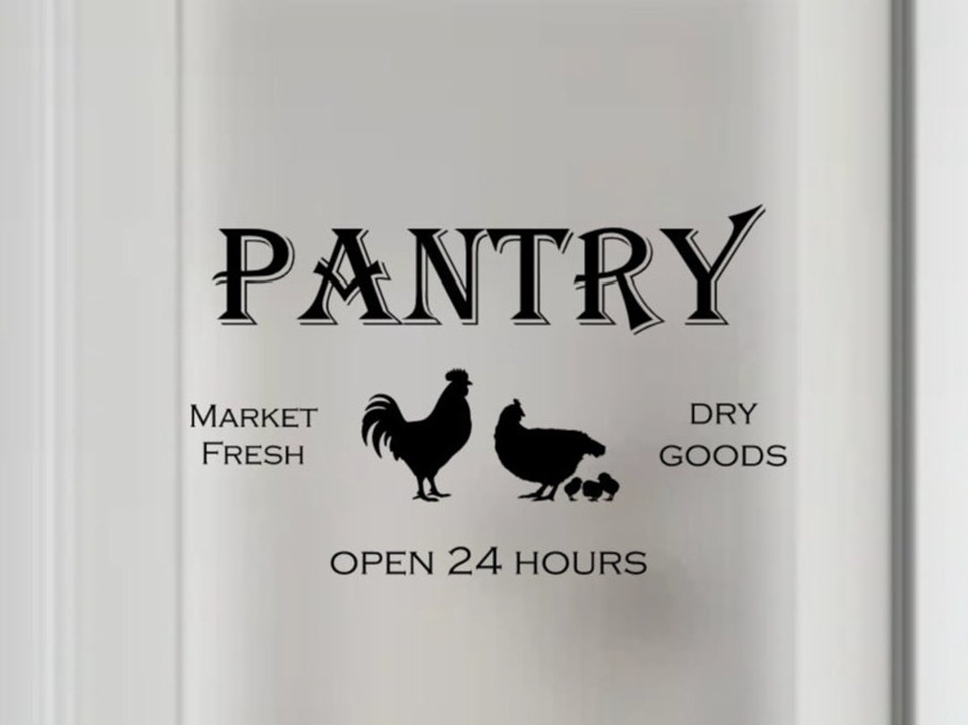 Pantry Vinyl Decal, Pantry Door Decal, Pantry Sign, Pantry Organization ...