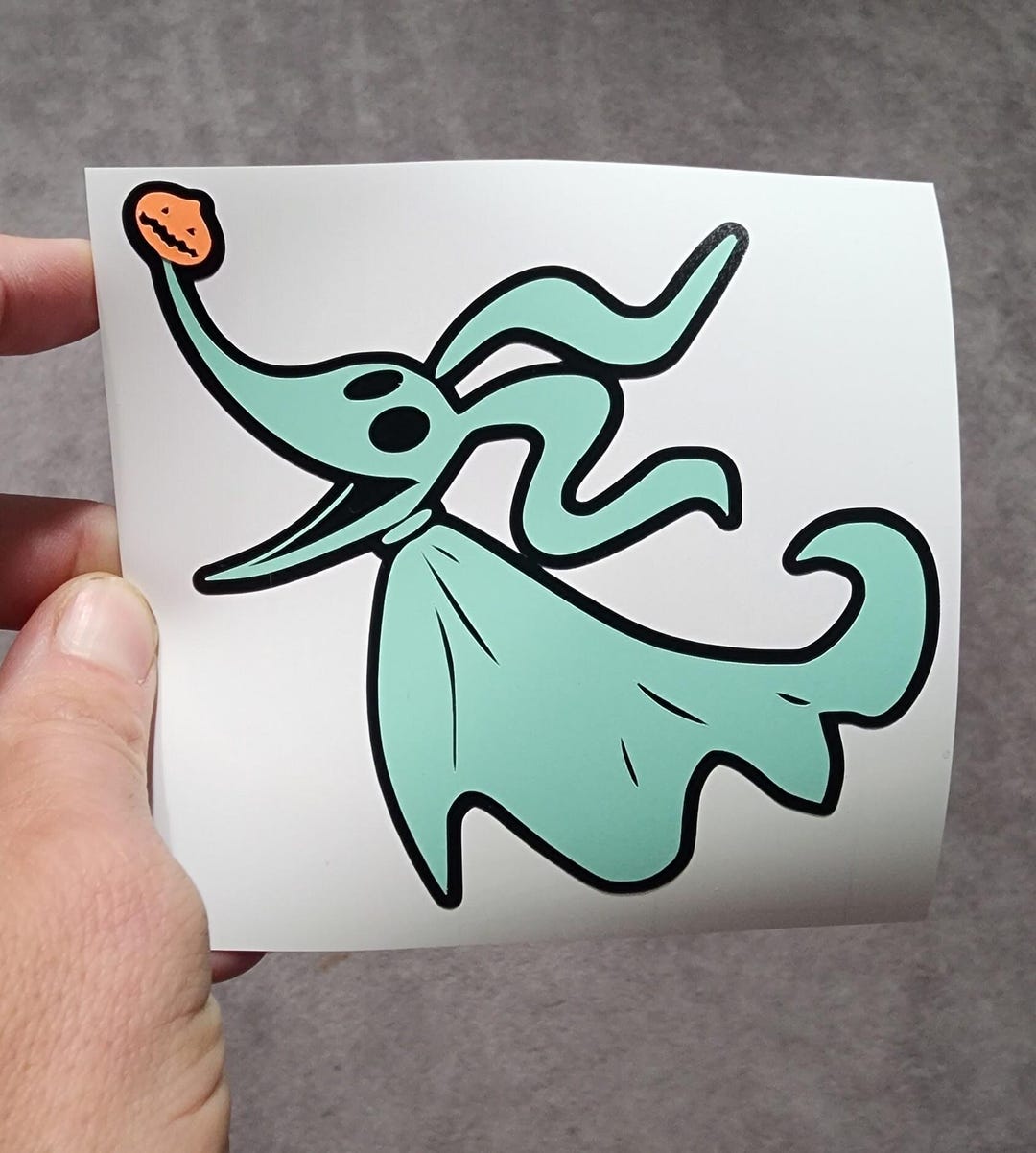 Zero Glow in the Dark Decal, Nightmare Before Christmas Sticker, Glow ...