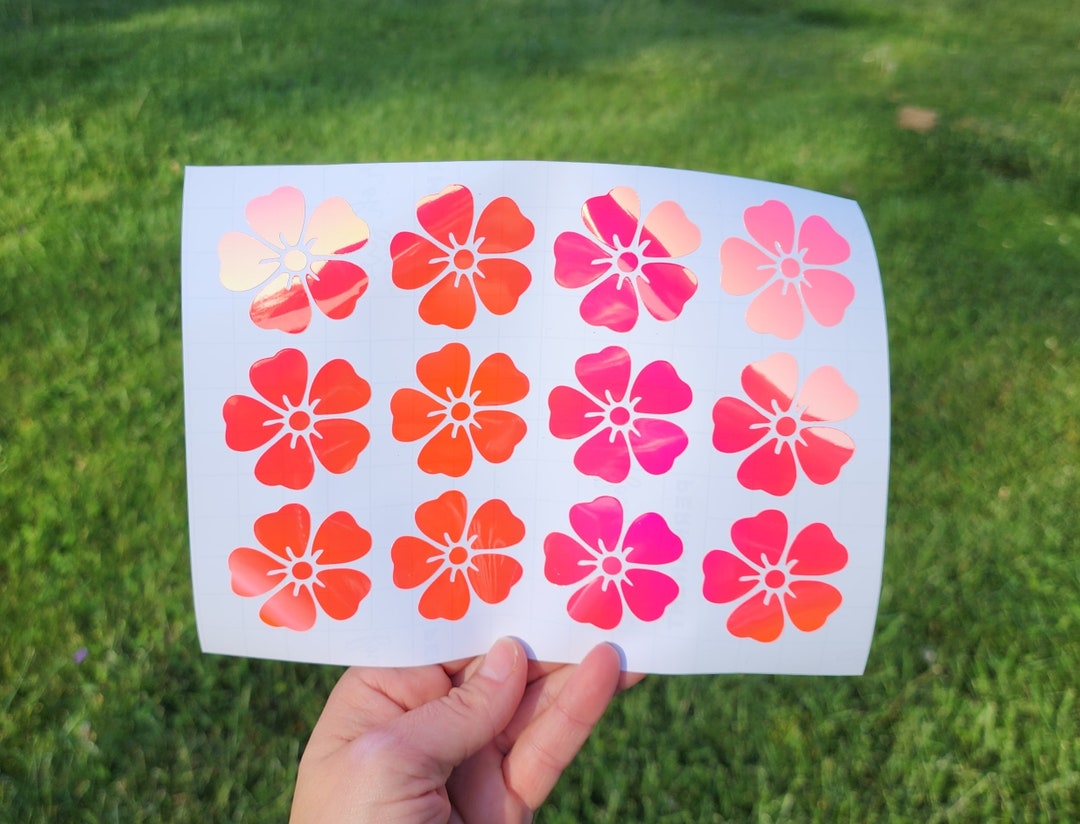 Vinyl Flower Decal Sheet, Flower Decal, Stanley Cup Sticker, Flower ...