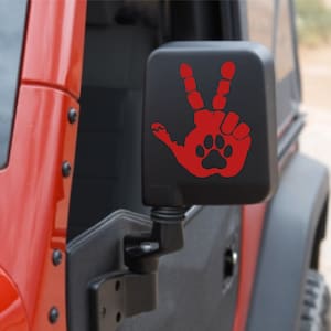 Wave Mirror Decal Peace Sign Side Mirror Decal Wave Dammit Peace Decal ...