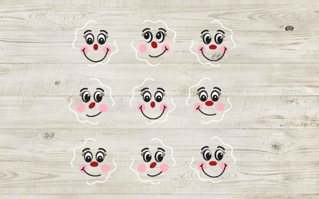 Gingerbread Faces Christmas Ornament Decals: DIY Party Decor Set of 9 ...
