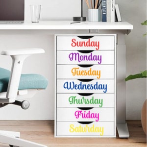 Days of the Week Label Set, Days of the Week Stickers, Home ...