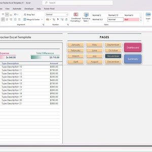 Income and Expense Tracker Excel Template, Business Bookkeeping Excel ...