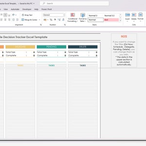 Simple Decision Tracker Excel Template, Task Priorty Tracker Excel ...