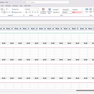 Weekly Budget Excel Template: 52 Week Income & Expense Tracker - Etsy