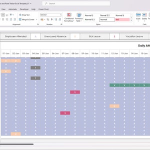 Employee Attendance Tracker: Point System Excel Template - Etsy