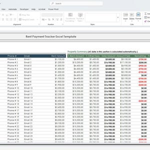 Rent Payment Tracker Excel Template: Landlord Rental Log (digital ...