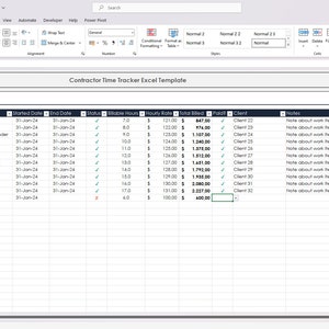 Contractor Time Tracker Excel Template: Project Management Spreadsheet ...