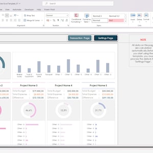 Project Cost Tracker Excel Template: Expense & Budget Management - Etsy