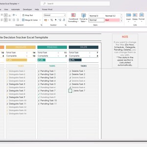 Simple Decision Tracker Excel Template, Task Priorty Tracker Excel ...