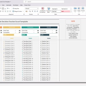 Simple Decision Tracker Excel Template, Task Priorty Tracker Excel ...