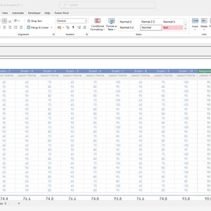 Class Grades Tracker Excel Template: Student Performance Planner - Etsy