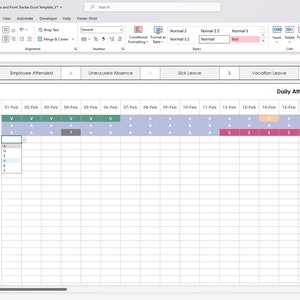 Employee Attendance Tracker: Point System Excel Template - Etsy