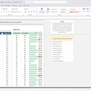 New Employee Onboarding Excel Template, Employee Task List Excel ...