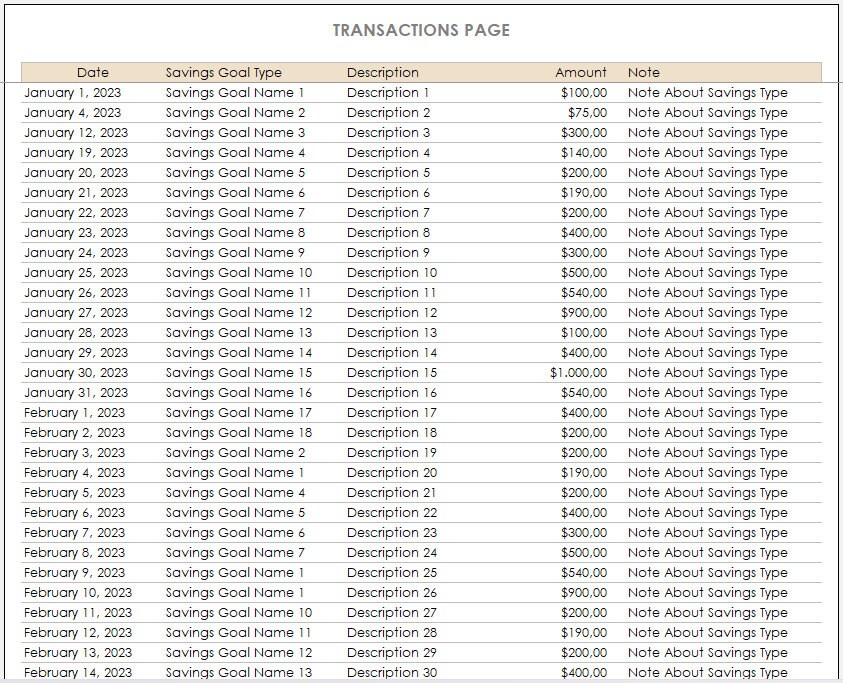 Money Savings Tracker Excel Template Money Goal Tracker Excel - Etsy