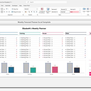 Weekly Personel Planner Excel Template, Dated Weekly Planner Excel ...
