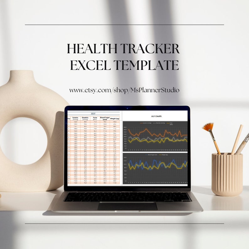 Health Tracker Excel Template, Monthly Health Tracker Excel Template ...