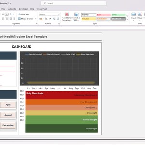 Health Tracker Excel Template, Monthly Health Tracker Excel Template ...