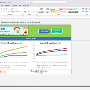 Child Development Stages Tracker Excel Template, Child Development ...