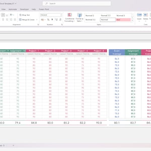 Class Grades Tracker Excel Template: Student Performance Planner - Etsy