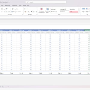 Class Grades Tracker Excel Template: Student Performance Planner - Etsy