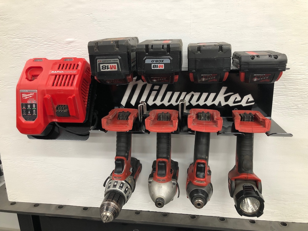 Milwaukee M18 Battery Tool and Charger Station - Etsy