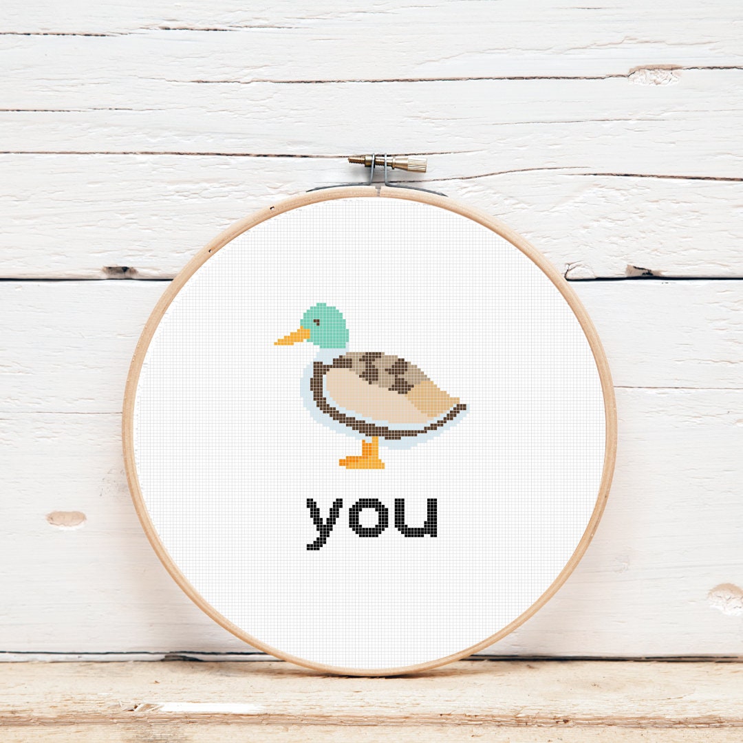 Cross Stitch Pattern / Duck You/ Funny Cross Stitch / Inappropriate ...