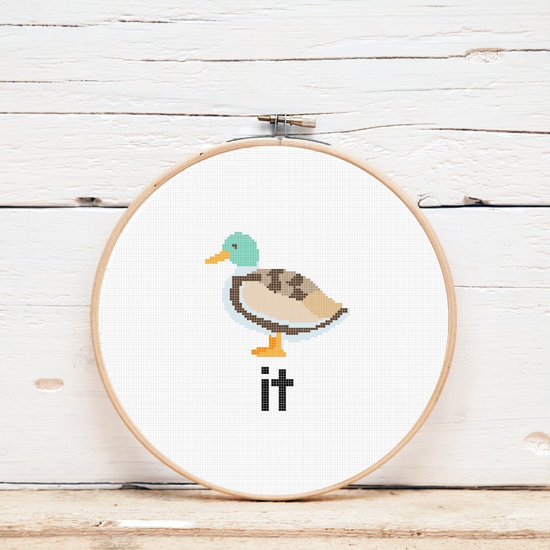 Cross Stitch Pattern / Duck It / Funny Cross Stitch / Inappropriate ...