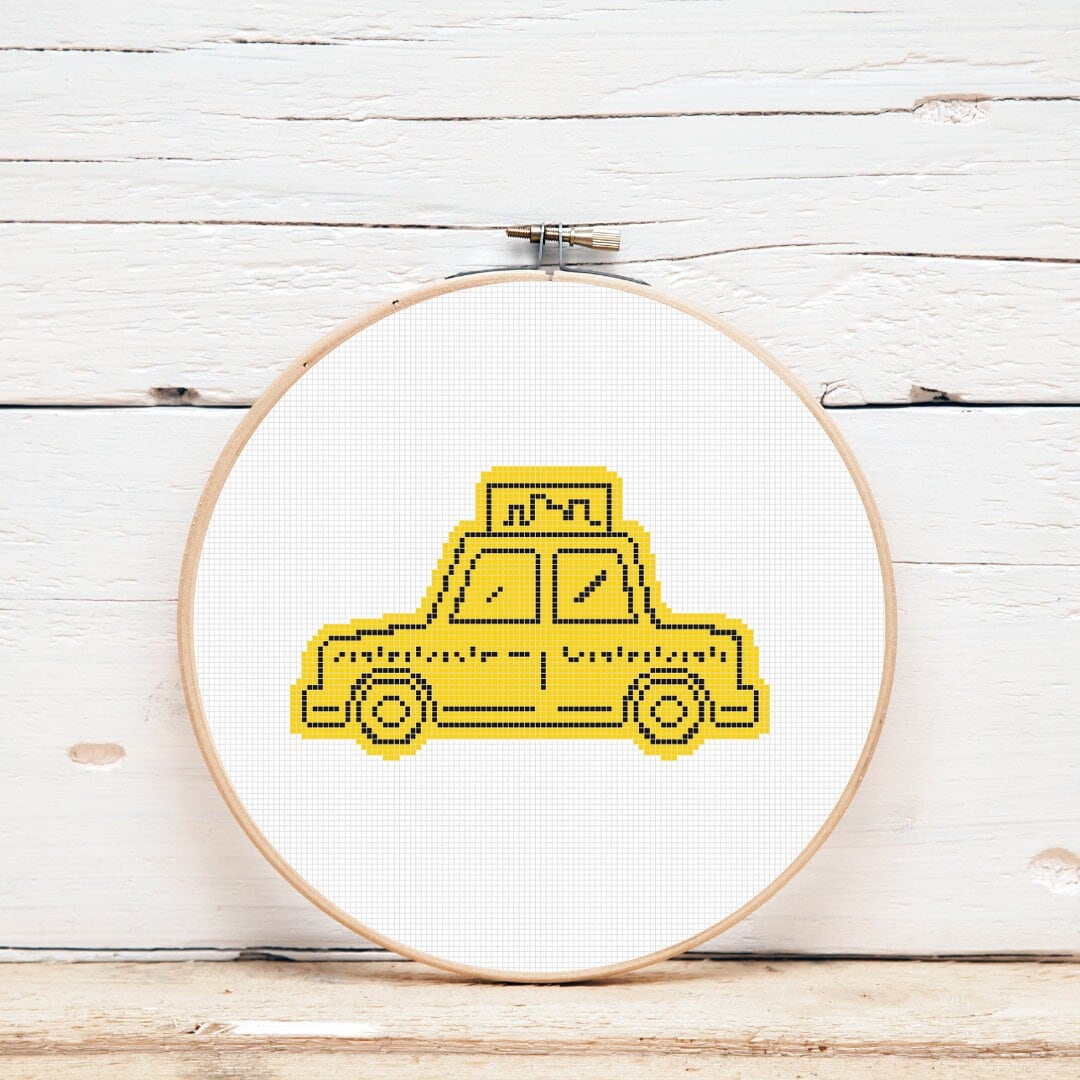 Cross Stitch Pattern / Taxi /cab / NYC / New York City / Digital ...