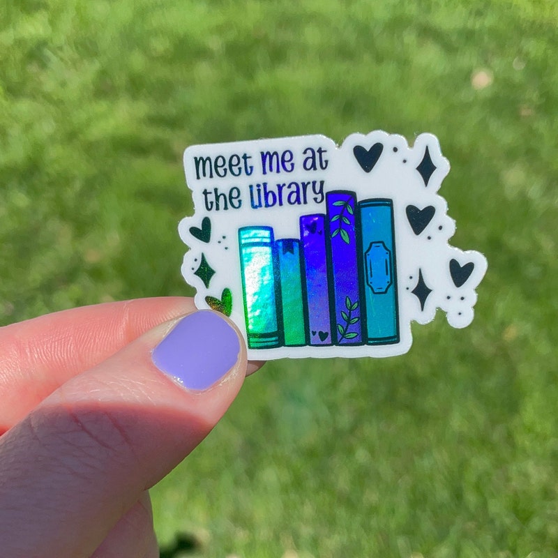 Library Sticker - Etsy