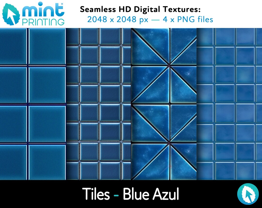 Tiles - Seamless HD Textures - Blue Azul - Etsy