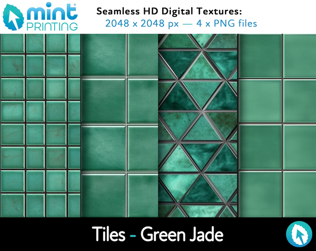 Tiles - Seamless HD Textures - Green Jade - Etsy