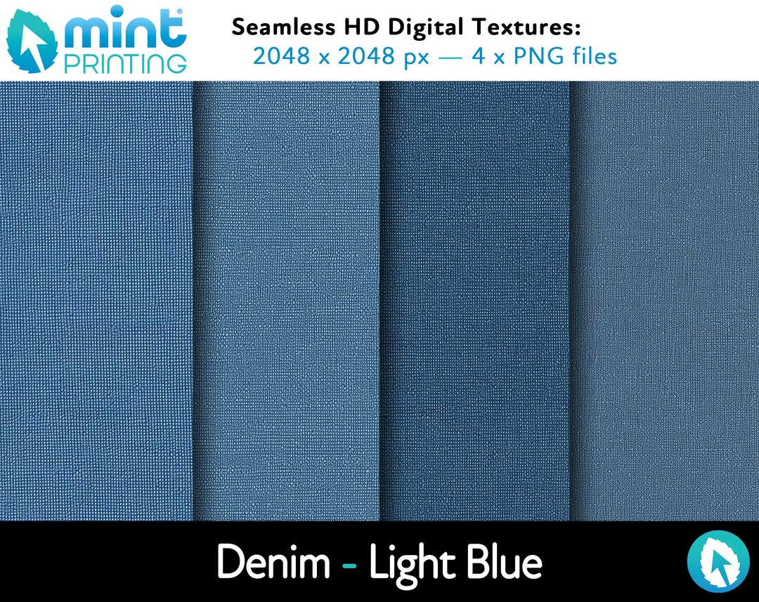 Denim - Seamless HD Textures - Light Blue - Etsy