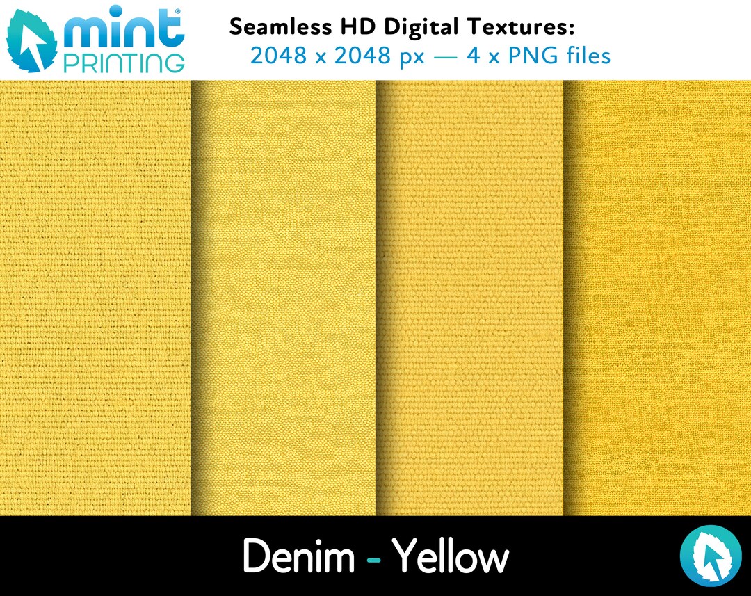Denim - Seamless HD Textures - Yellow - Etsy