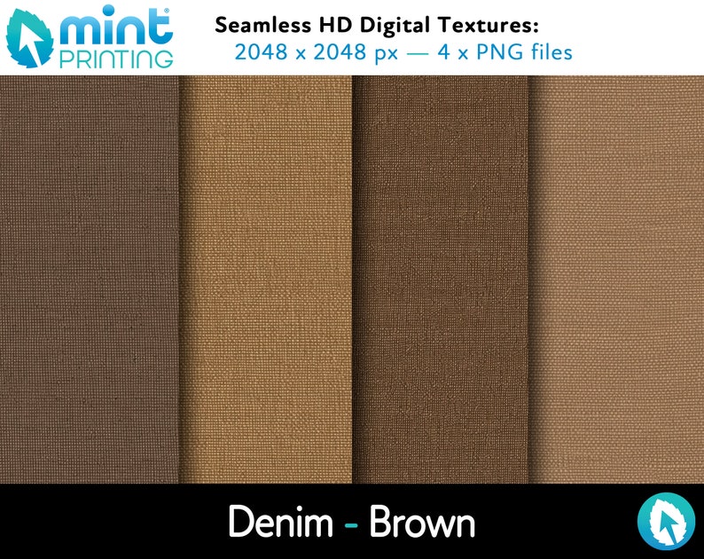 Denim - Seamless HD Textures - Brown - Etsy