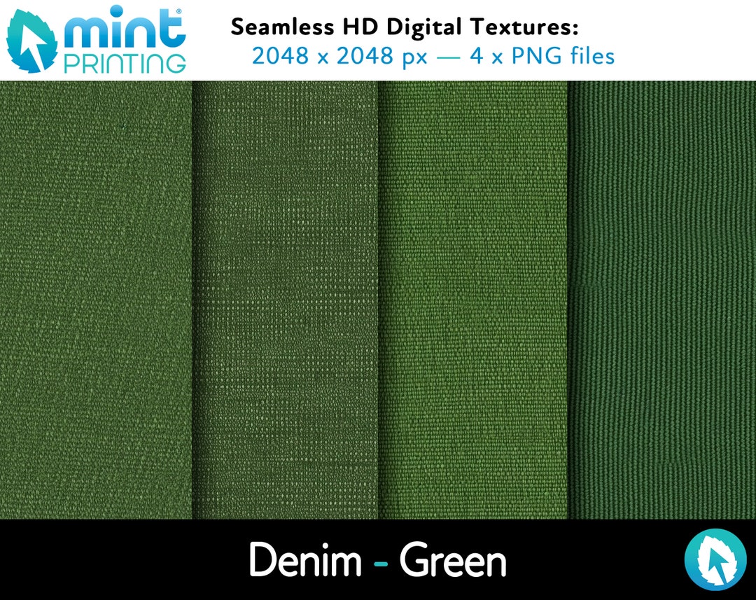 Denim - Seamless HD Textures - Green - Etsy