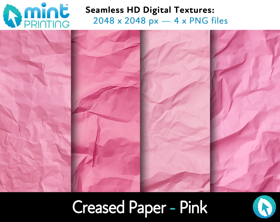 Creased Paper - Seamless HD Textures - Pink - Etsy