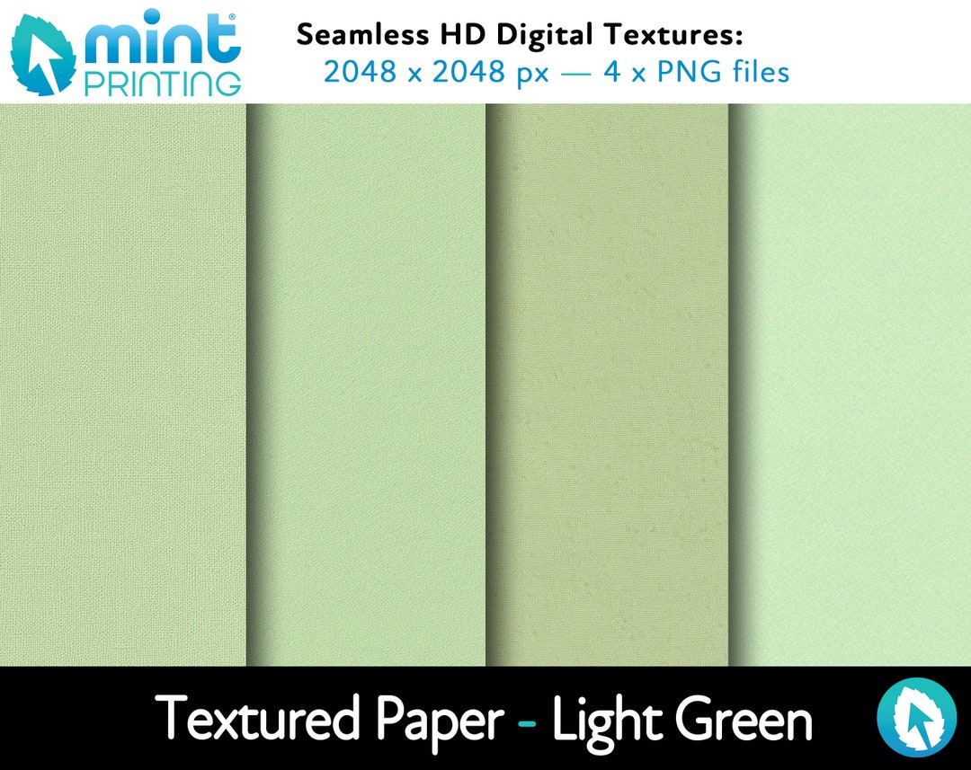 Textured Paper - Seamless HD Textures - Light Green - Etsy