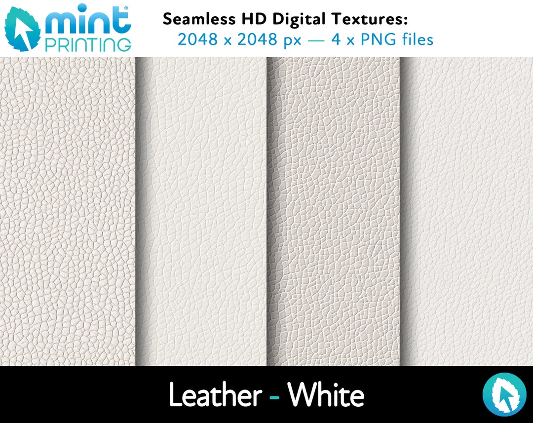 Leather - Seamless HD Textures - White - Etsy