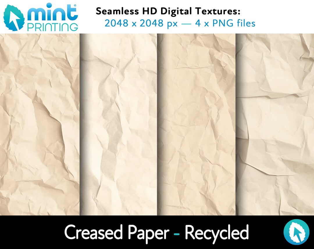 Creased Paper - Seamless HD Textures - Recycled - Etsy