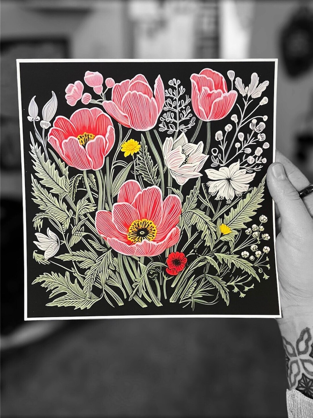 After the Rain Original Art Print Handmade Artprint Original Drawing ...