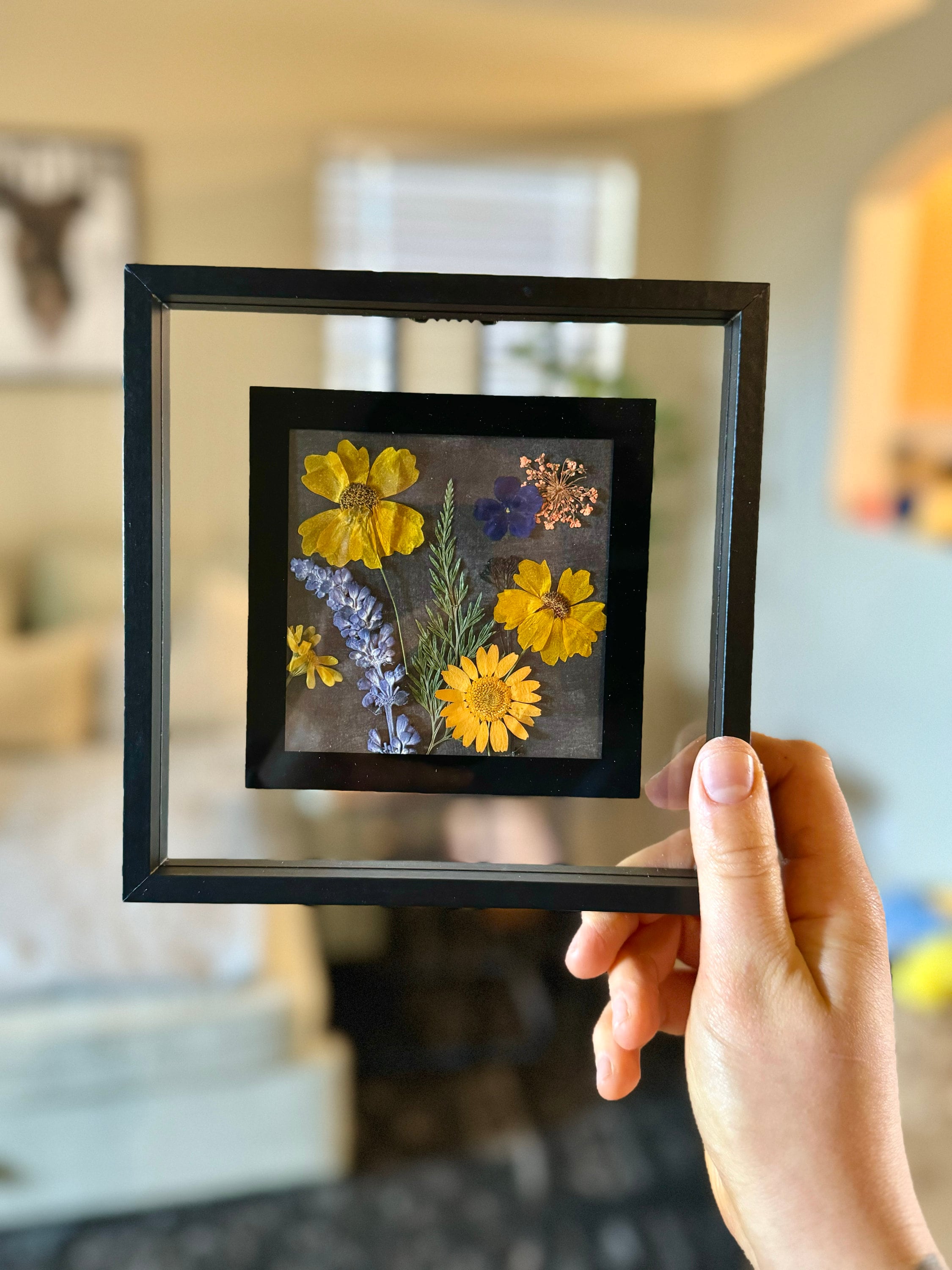 Unique Real Pressed Flower Frame Picture Frame With Real Glass Handmade ...