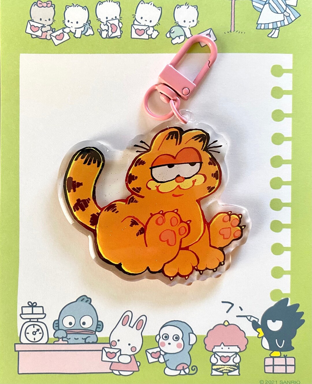 Garfield Keychain - Etsy