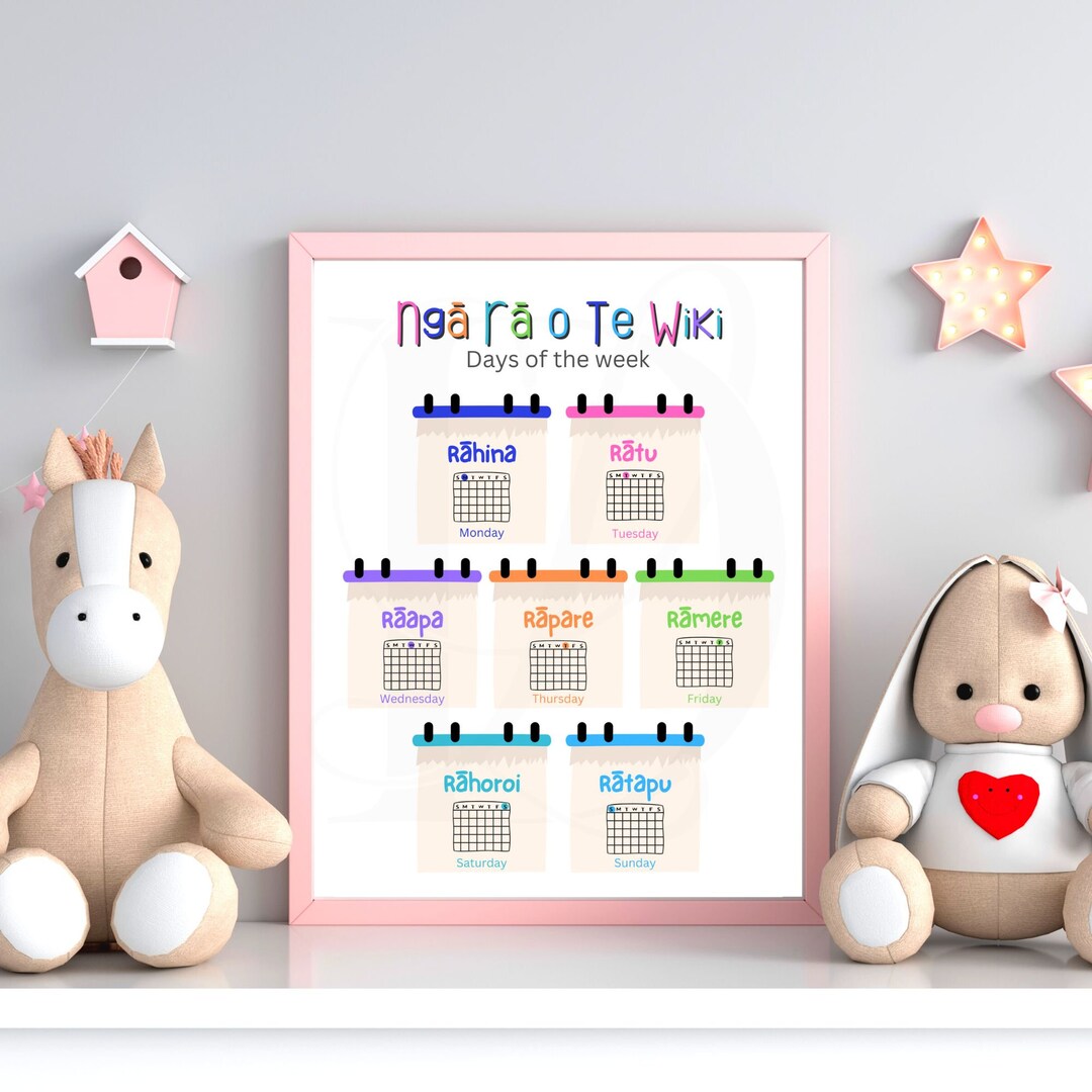 Te Reo Māori Days of the Week Flashcards & Posters | English and Māori ...