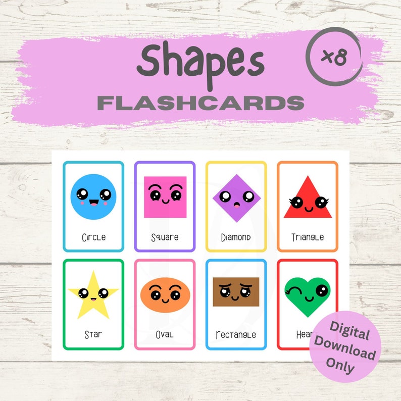Shapes Flashcards for Pre School Learning | Kids Fun Colourful ...